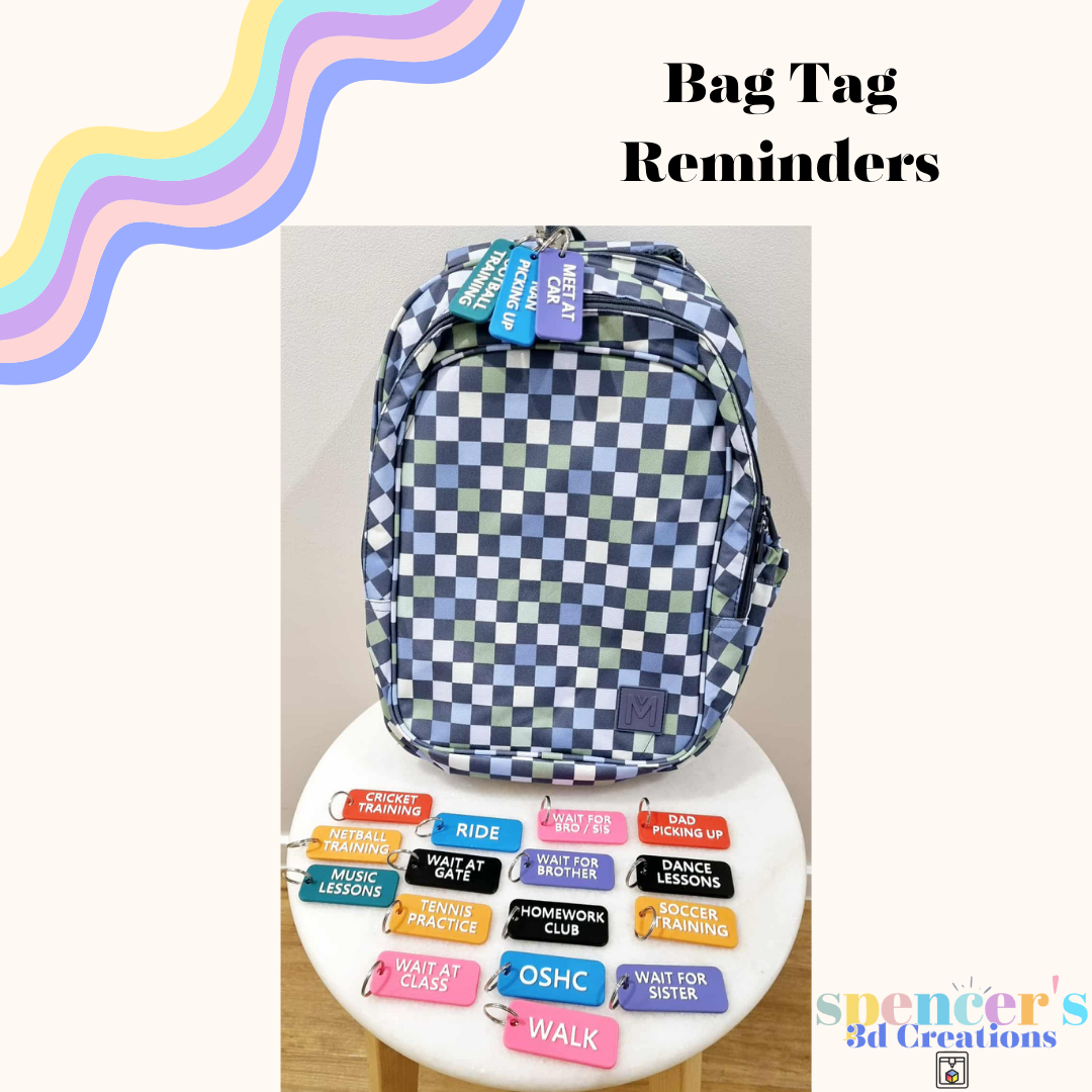School Bag Tag Reminders – Spencer and Co Cookies